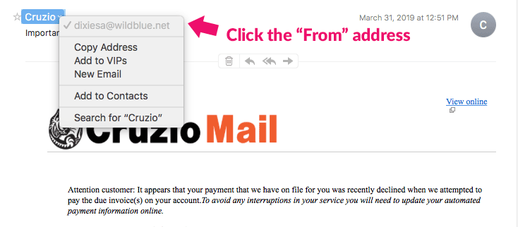 Spotting Spam: Harder Than it Looks! - Cruzio Internet